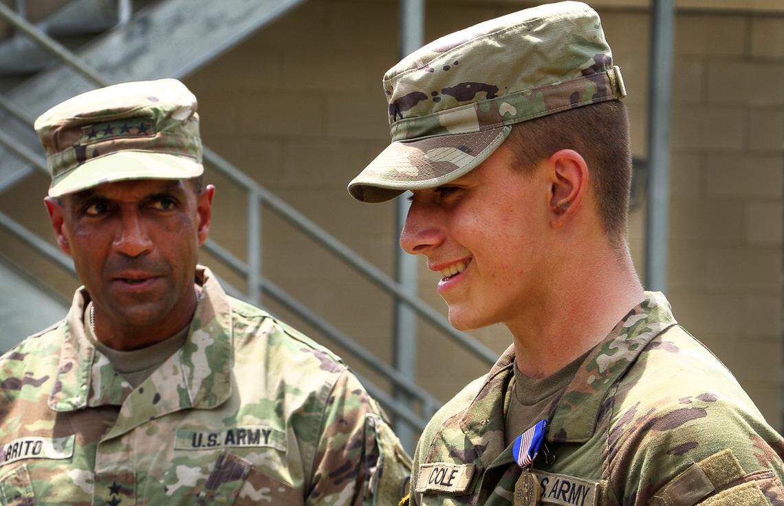 US Army Pvt Matthew Cole of Fort Moore awarded Soldier’s Medal ...
